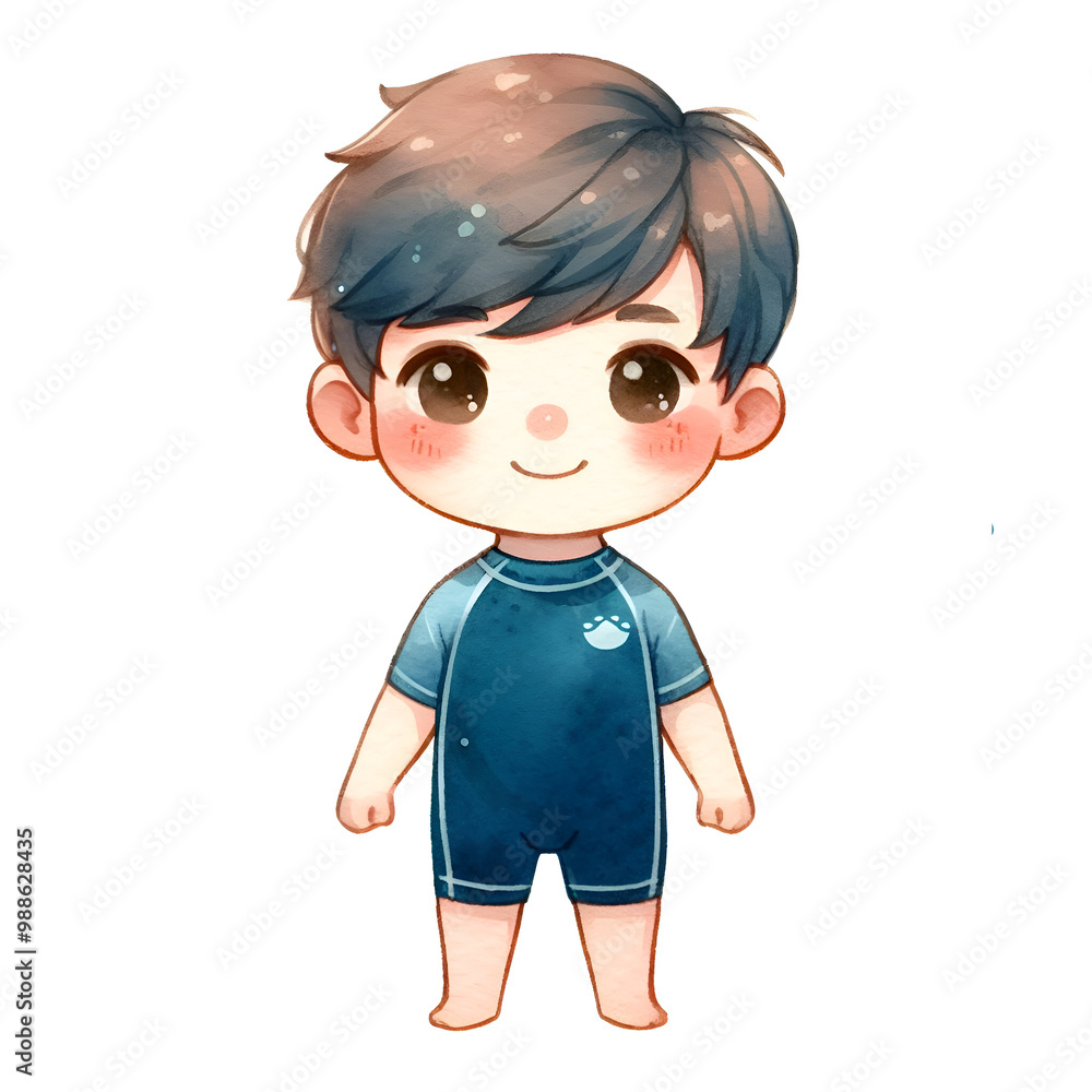 Cute Boys Clipart, Chibi Boy, Children Clipart, Sports Clipart ...