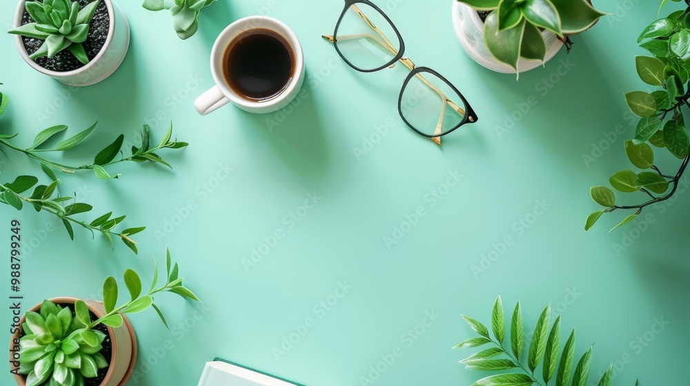 Elegant Boss Day Frame Border with Pastel Color Background and Office ...