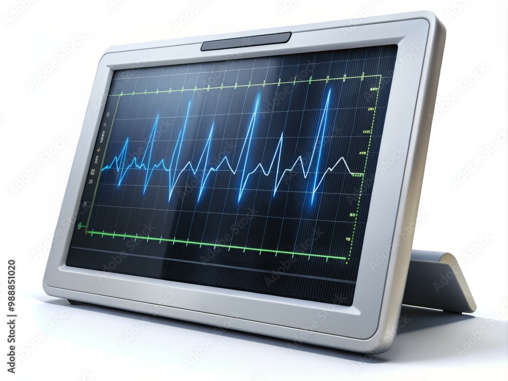 Clear and bright ECG monitoring system on a high-resolution screen ...