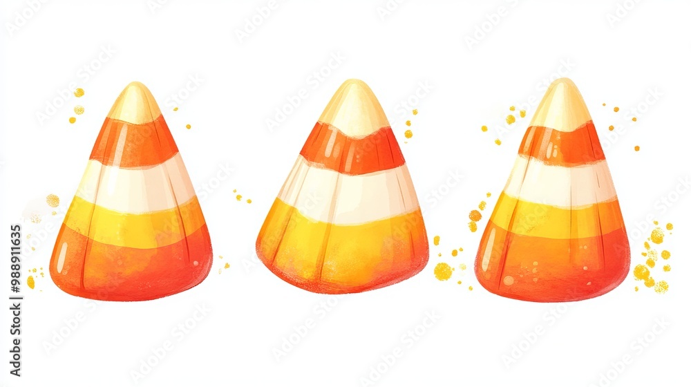 Cute candy corn drawings, perfect for Halloween! These graphics are ...