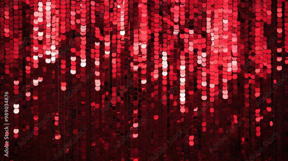 Sparkling red sequin texture with glittering highlights Stock ...