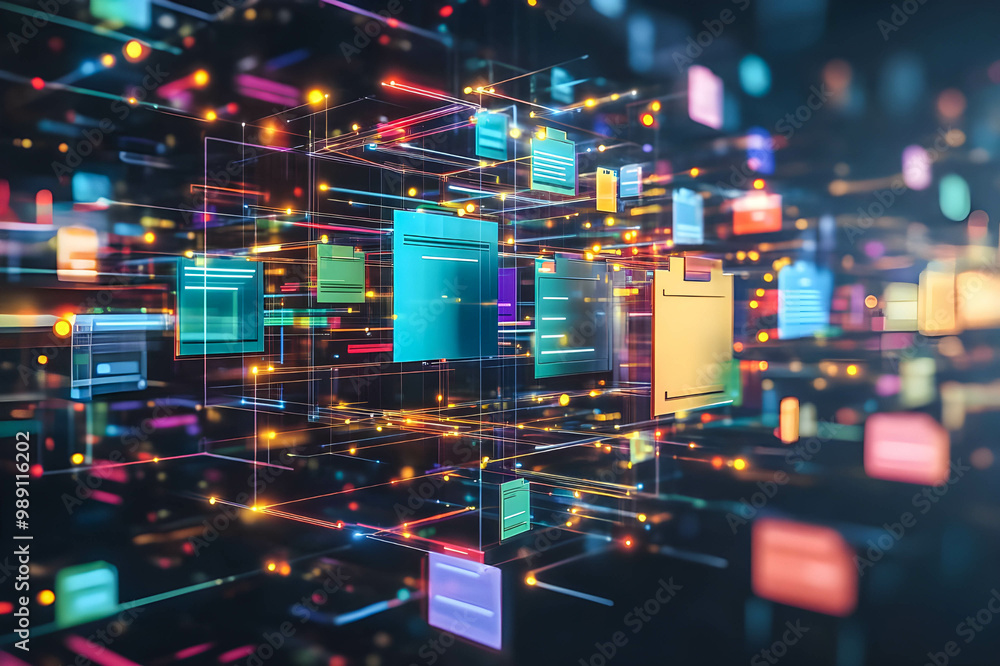 Document management system is streamlined through digital folders and files, filled with ...