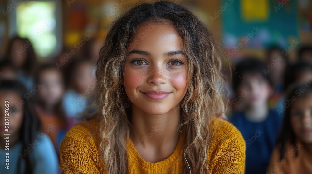 inspiring educator engaging with a diverse group of elementary students ...