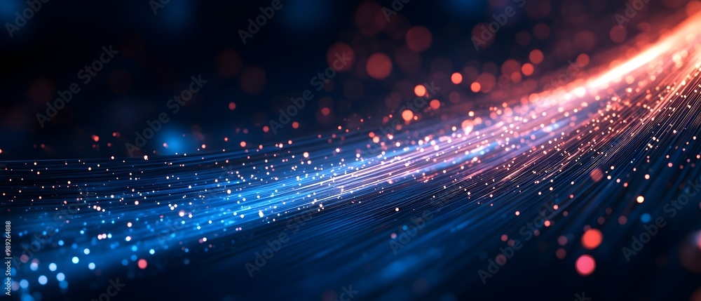 Fiber Optic Broadband Telecommunication Concept Showcasing the Speed ...