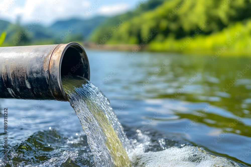 Environmental pollution problems. Discharge of wastewater and chemicals ...