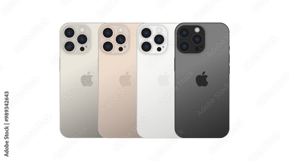 New iPhone 16 Pro, 16 Pro Max. Mock-up screen iphone and back side ...