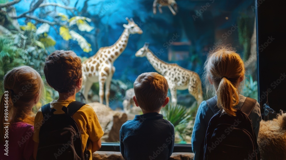 animals shown through an educational setting where children are ...