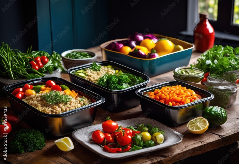 vibrant allergen free meal prep showcased dynamic backgrounds fresh ...