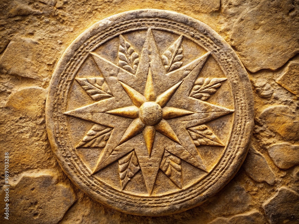 Ancient Mesopotamian symbol of goddess Ishtar shines bright, eight ...