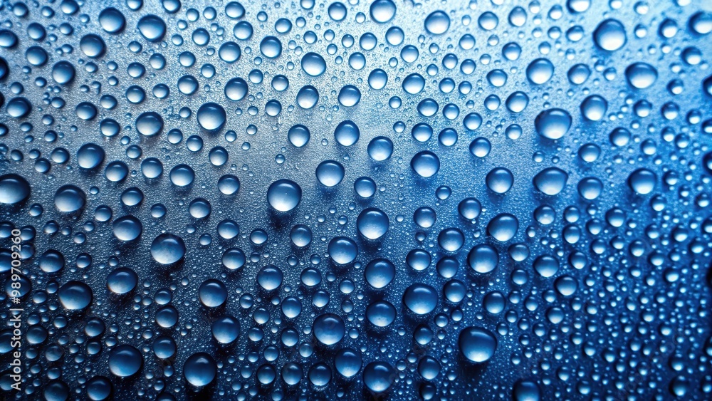 Water drops on a glass surface , rain, liquid,droplets, close-up ...