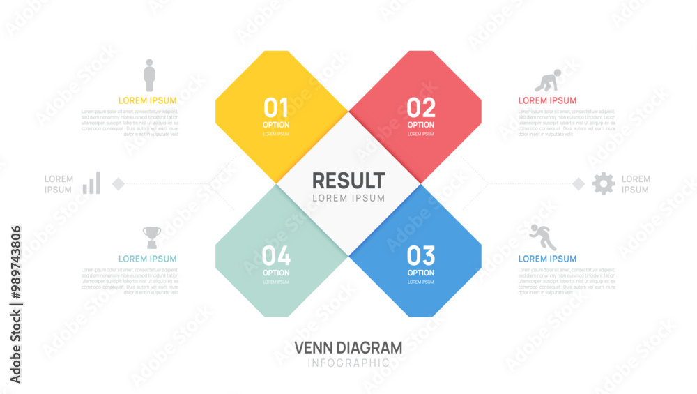 Infographic geometric Venn diagram chart template for business start up ... Infographic geometric Venn diagram chart template for business start up ...
