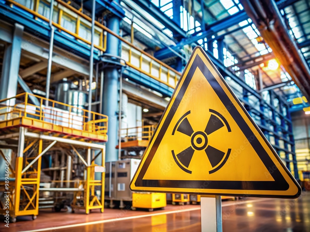 Caution Sign with Warning Symbols Indicating Hazardous Material in ...