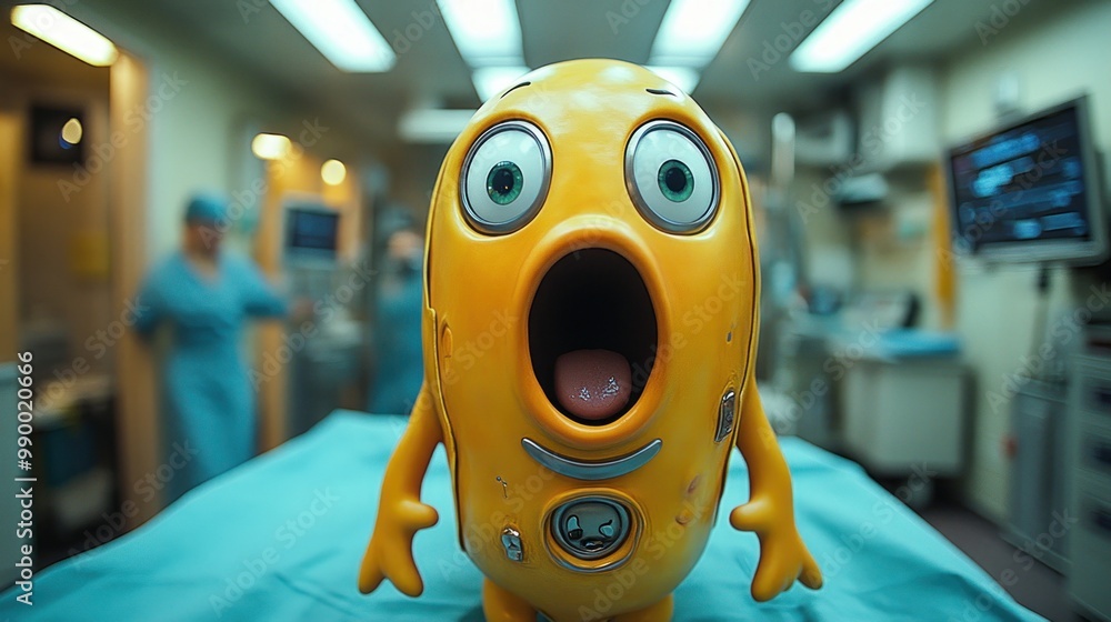 Animated Character in an Operating Room Stock Illustration | Adobe Stock