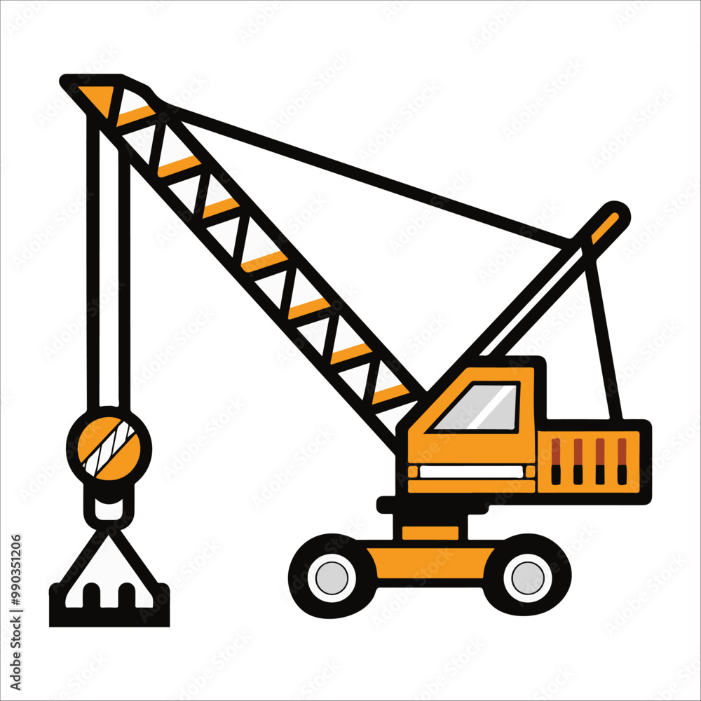 construction Crane isolated - Construction Clipart Vector illustration ...