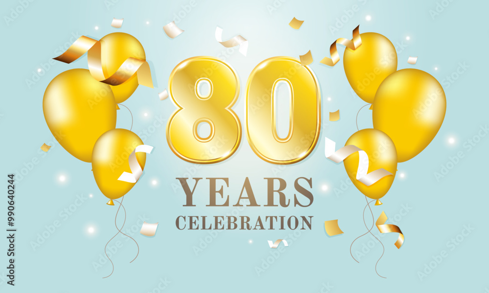 Celebrating the 80th anniversary. The 80th anniversary. The number 80 ...