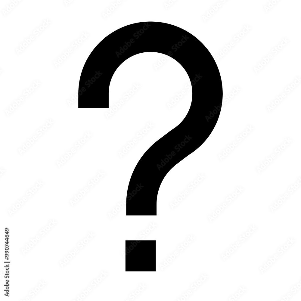 Question mark icon png sticker, simple flat design, transparent ...