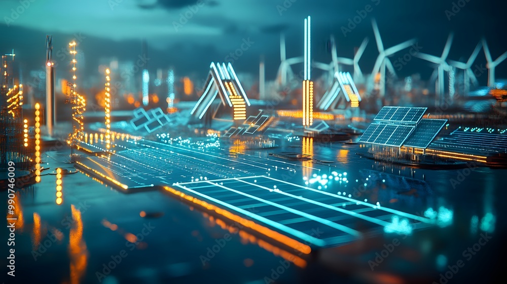 Stock-Illustration „Energy Flow Visualization: A dynamic illustration ...