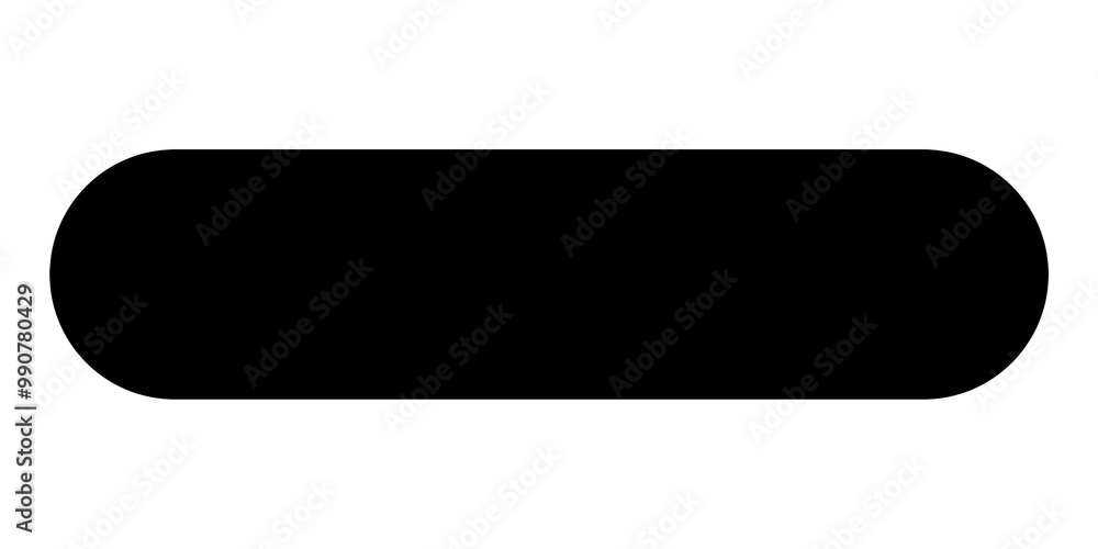 Black rounded rectangle png sticker, transparent background Stock ...