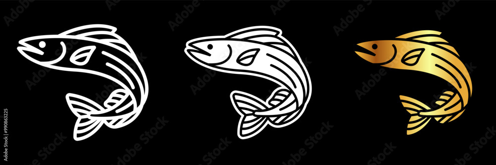 Milkfish Icon, A popular aquaculture fish in Southeast Asia, known for ...