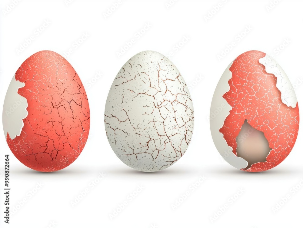 Detailed illustration of eggs at different stages of incubation ...