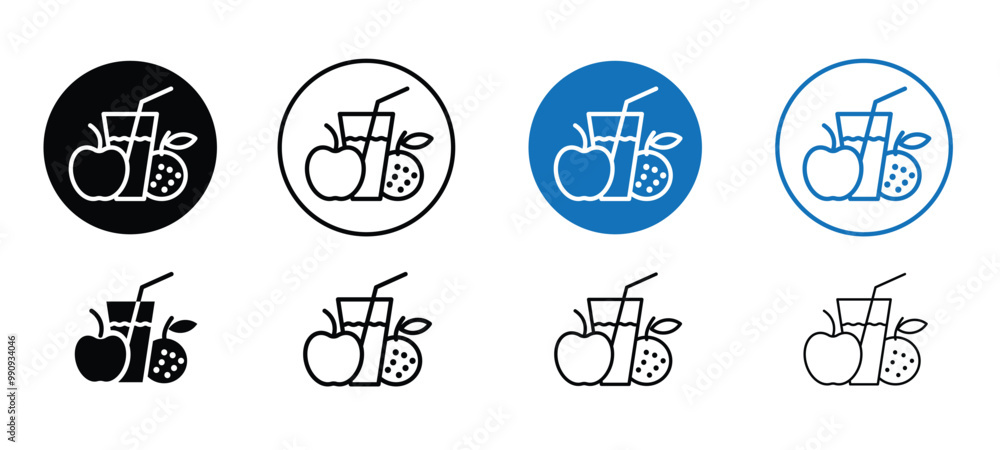 A comprehensive set of vector juice icons in various styles and formats ...