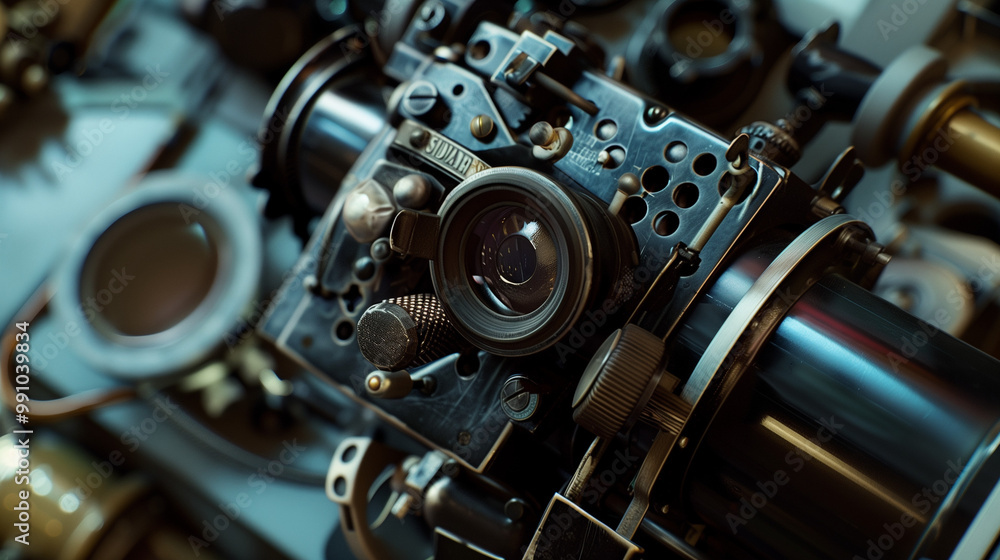 Vintage Film Camera Close-Up: Mechanical Masterpiece with Detailed ...