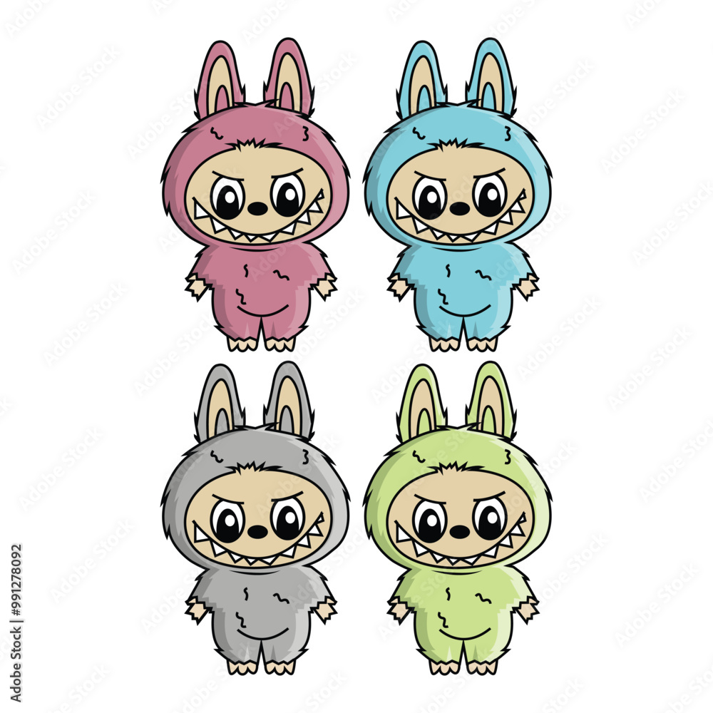 Image vectorielle Stock vector illustration of a labubu doll. a little ...