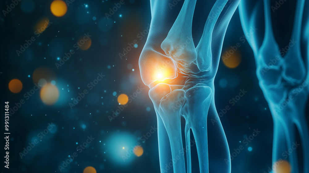 Understanding the Human Knee: A Detailed Illustration of Cartilage and ...