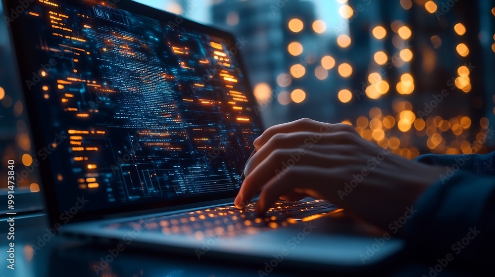 Data science digital technology concept Computer science engineer ...