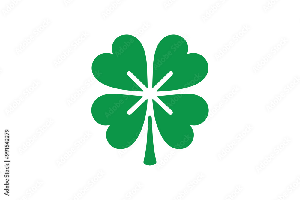 Irish clover logo, Four leaf clover clipart vector silhouette isolated ...