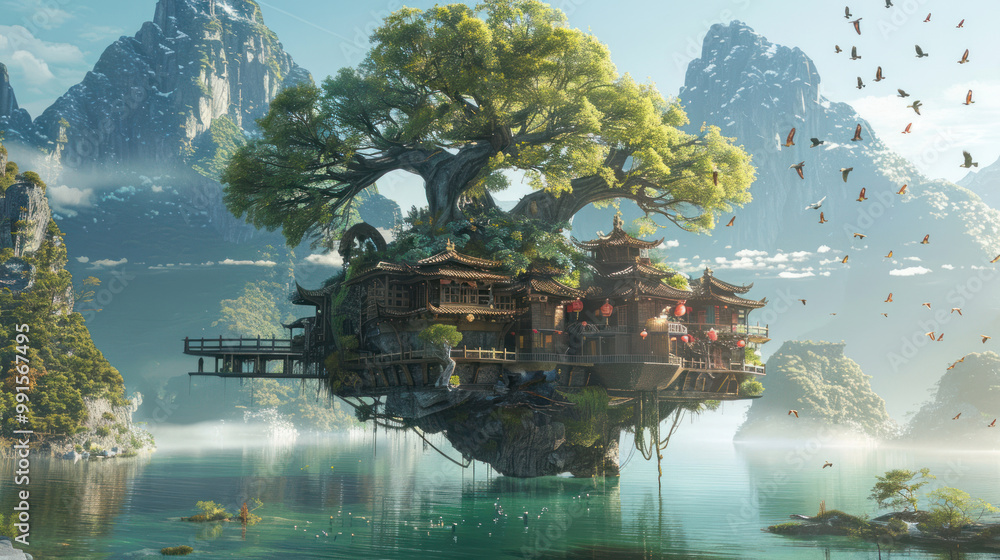 A floating island where medical care is delivered by talking animals ...