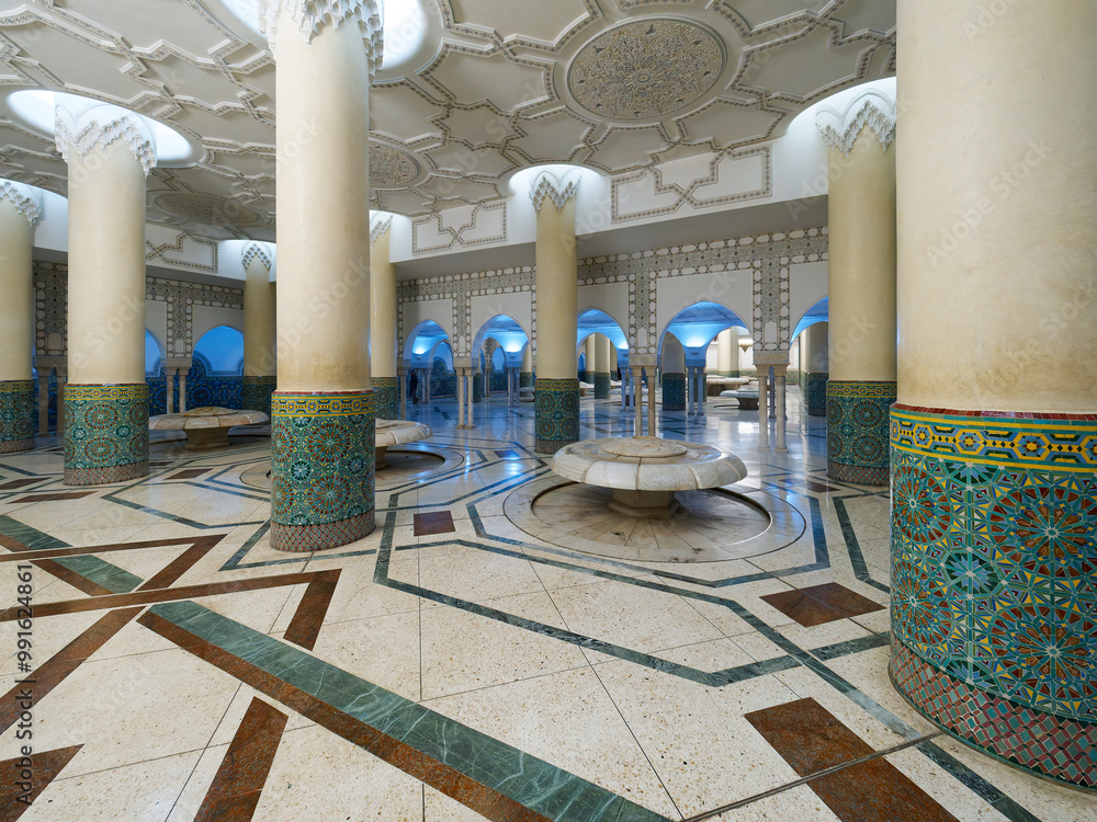 Casablanca, Morocco - June 26, 2024: Interior of the Hassan II Mosque ...