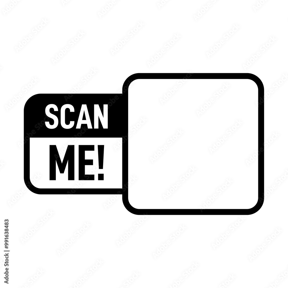 Scan me qr code on transparent background, Scan me labels sticker png ...