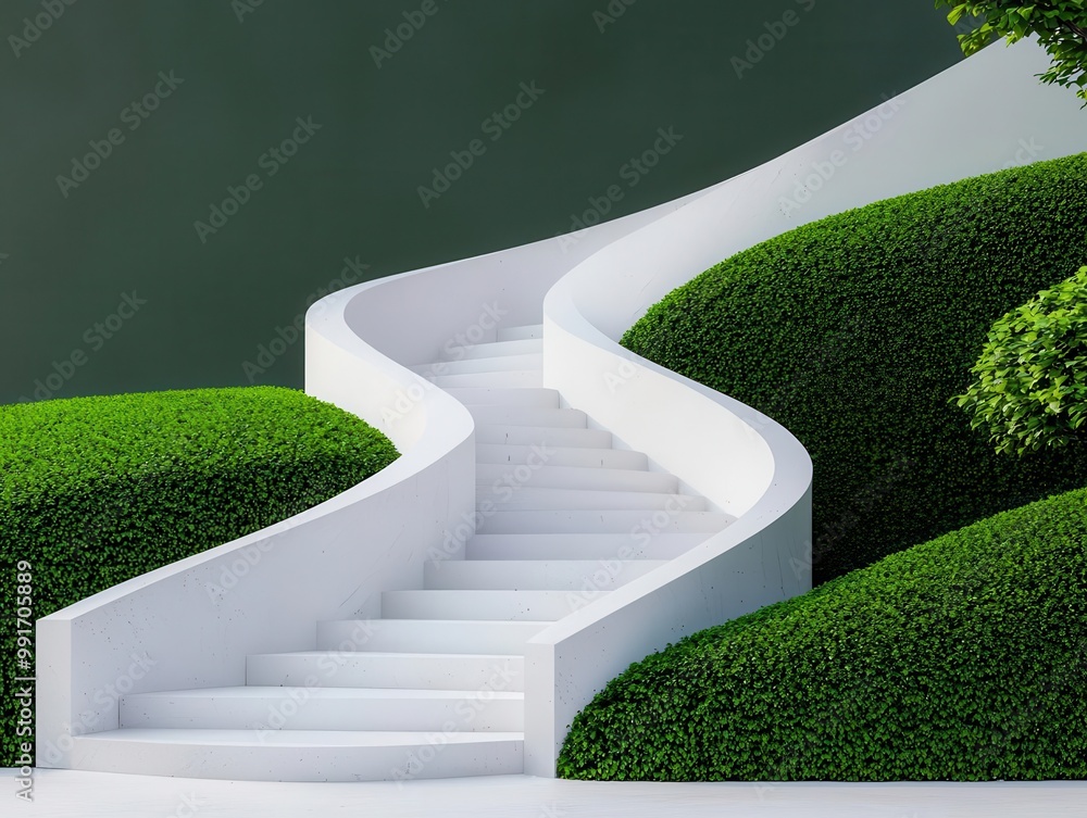 Helical bridge design with a spiral path, providing a unique crossing ...