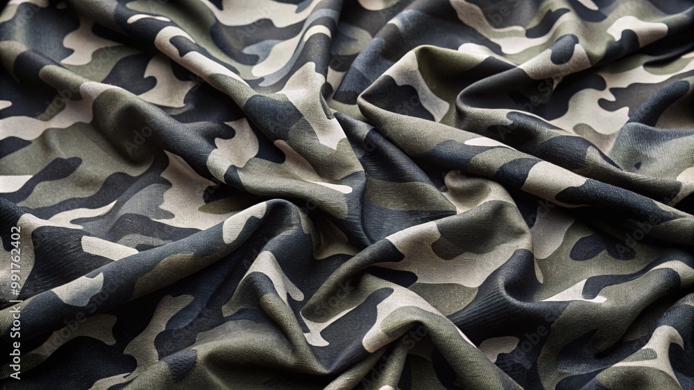 Black Camo Pattern Fabric Texture for Fashion, Military, and Outdoor ...