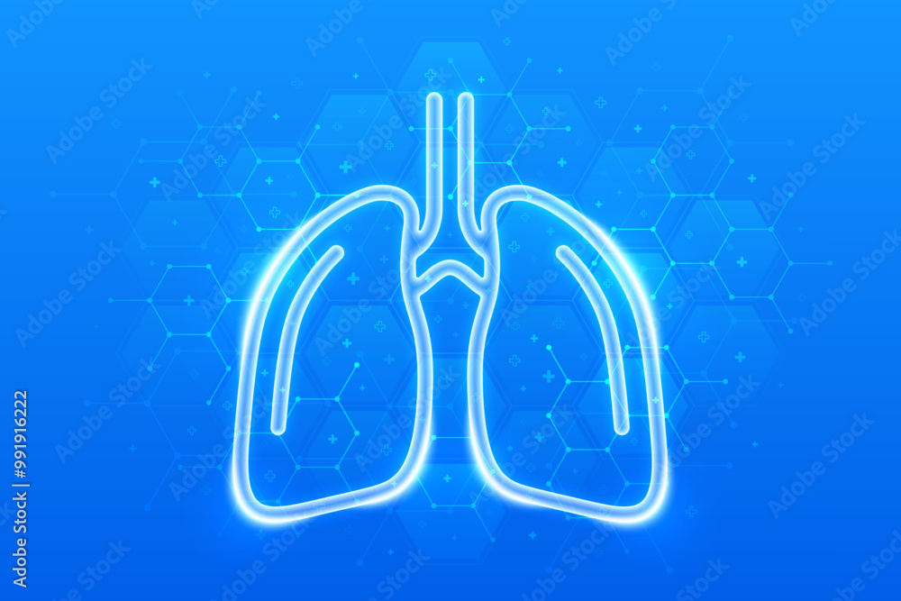 Lungs icon. Human respiratory system lungs anatomy. Treatment of lung ...