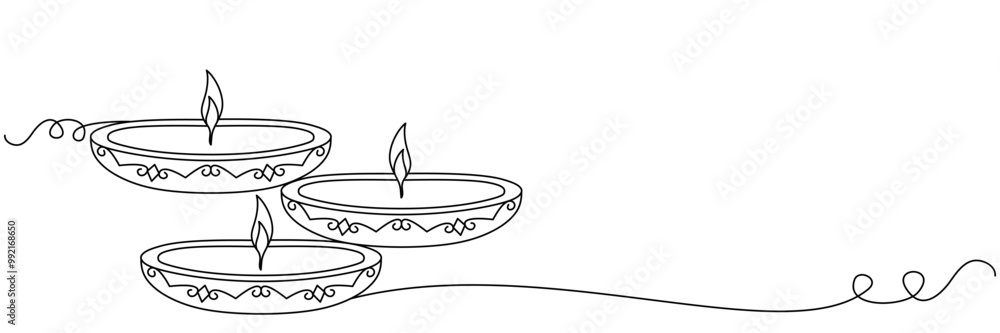 line art diwali illustration background Stock Vector | Adobe Stock