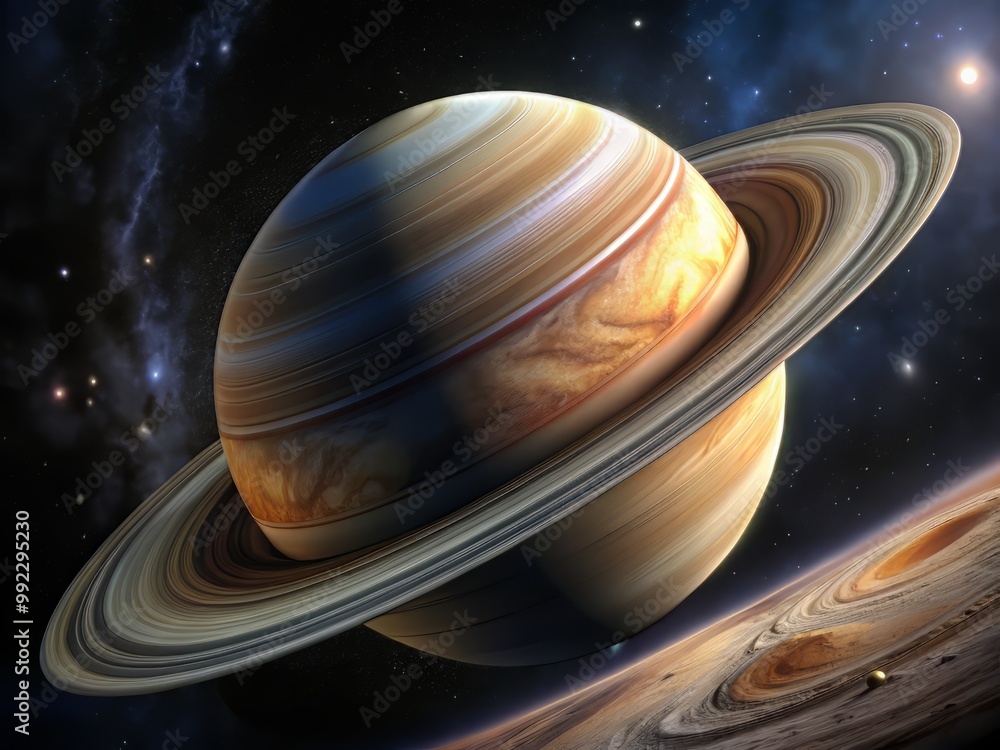 Interactive 3D Model of a Gas Giant, featuring its ring system ...
