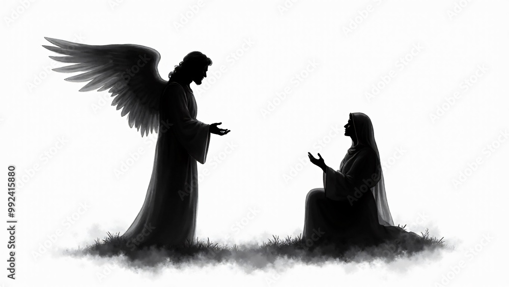 Annunciation to the Blessed Virgin Mary, Angel Gabriel annunciate ...