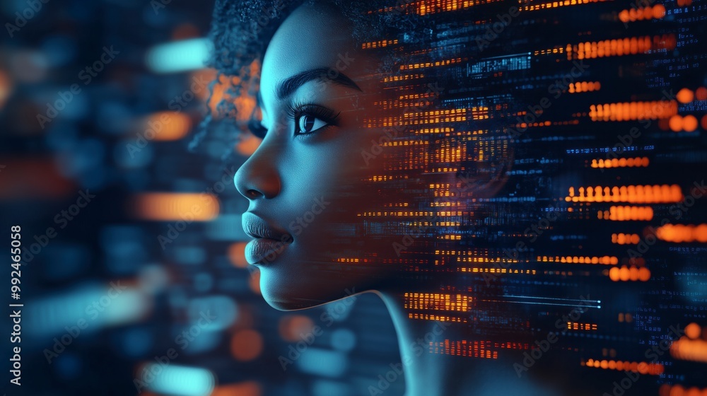 HCI and Virtual Digital Human: Black African American Woman Analyzing ...