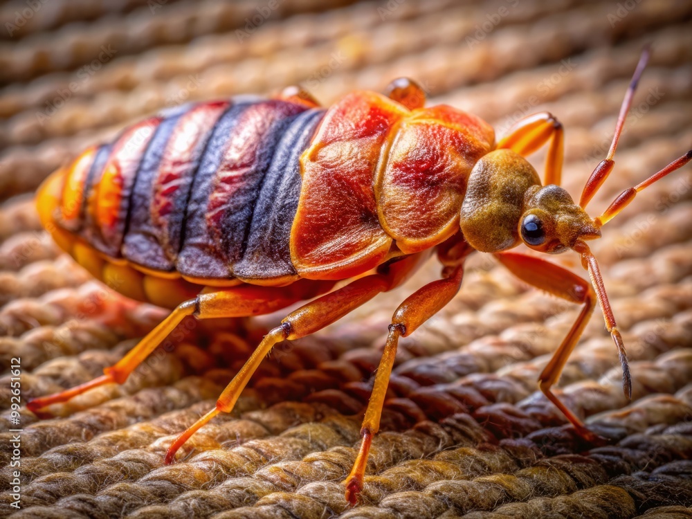 A detailed view of discarded bed bug exoskeleton reveals fascinating ...