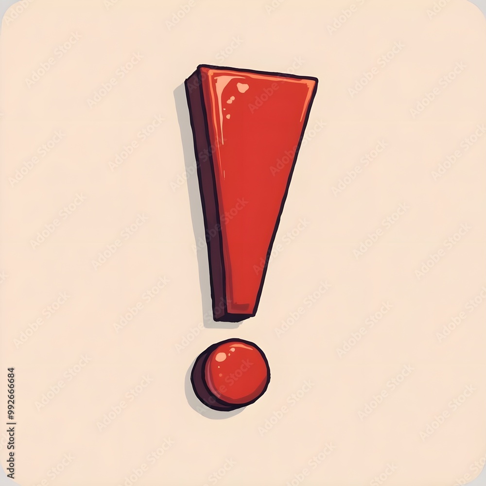 exclamation mark sign, a dynamic exclamation mark icon, Stock Photo ...