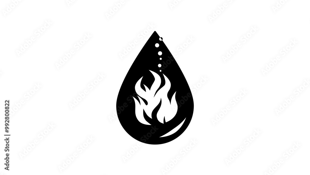 Alcohol drop, black isolated silhouette Stock Vector | Adobe Stock