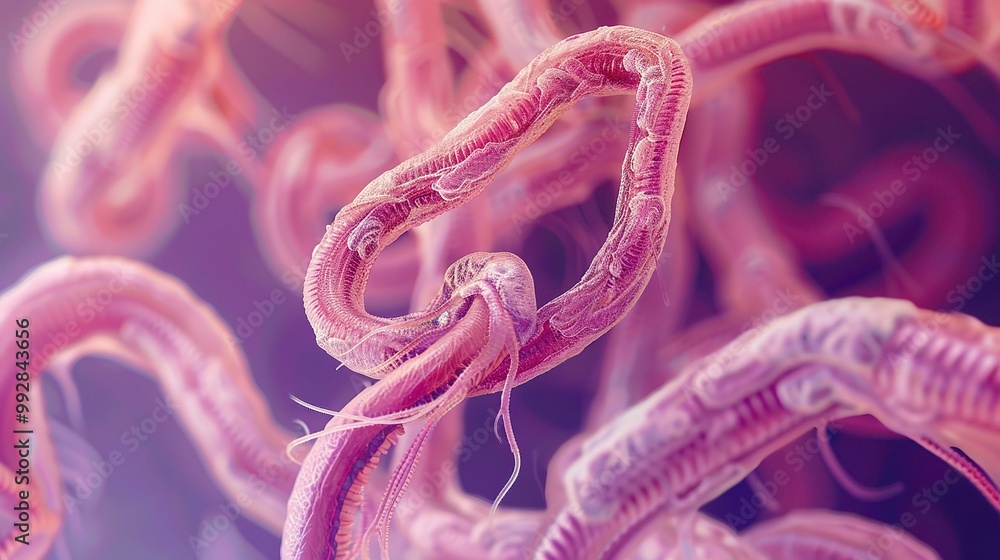 Ilustración de Stock Understanding Intestinal Roundworm: A Detailed ...