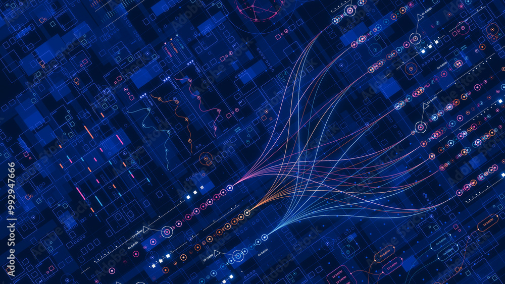 Big data technology Data science analysing artificial intelligence ...