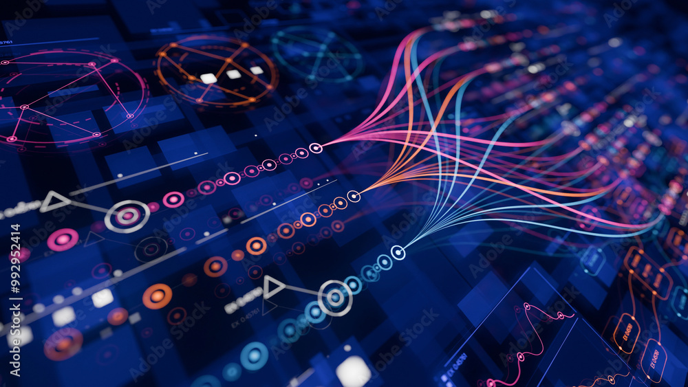 Big data technology Data science analysing artificial intelligence generative AI deep learning ...