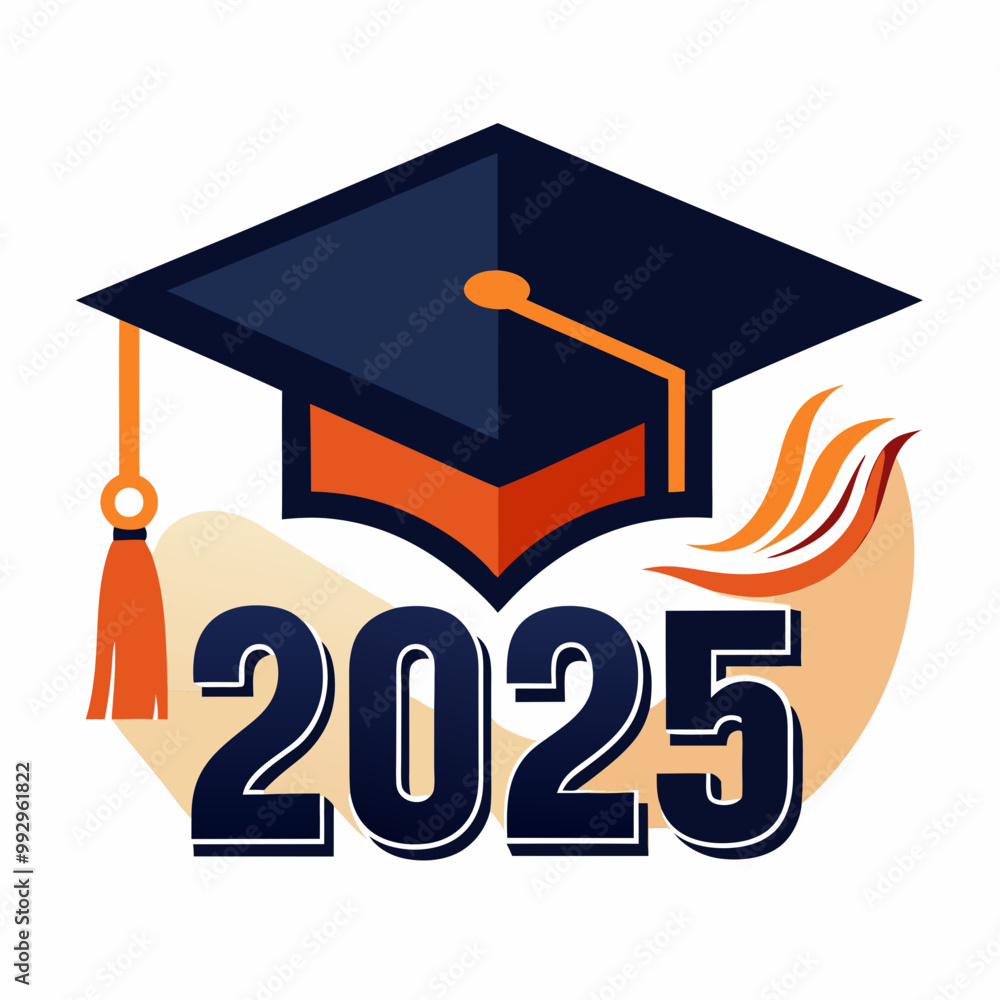 2025 . Educational Conference 2025 Books forming the number 2025 with a graduation cap ...