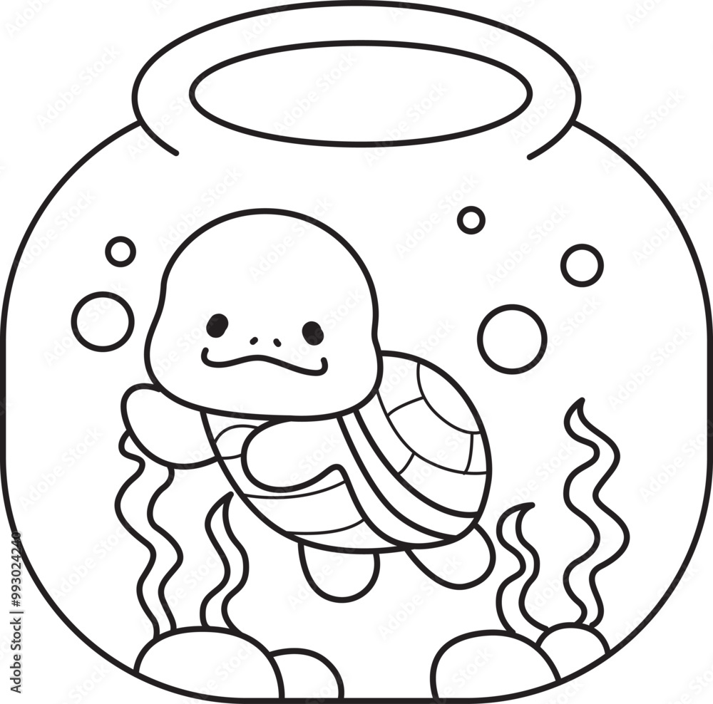 Free printable cute turtle for kindergarten. Preschool outline ...