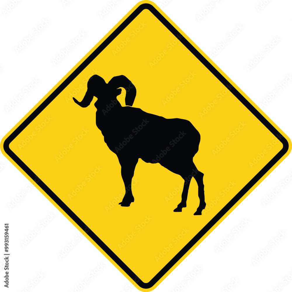 Ram, Advance Road Warning Signs Collection Featuring Bicycles ...