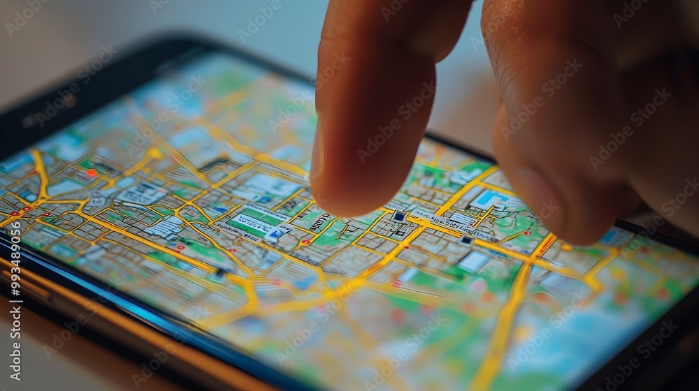 Finger Pointing at Voting Location on Digital Map for Election ...